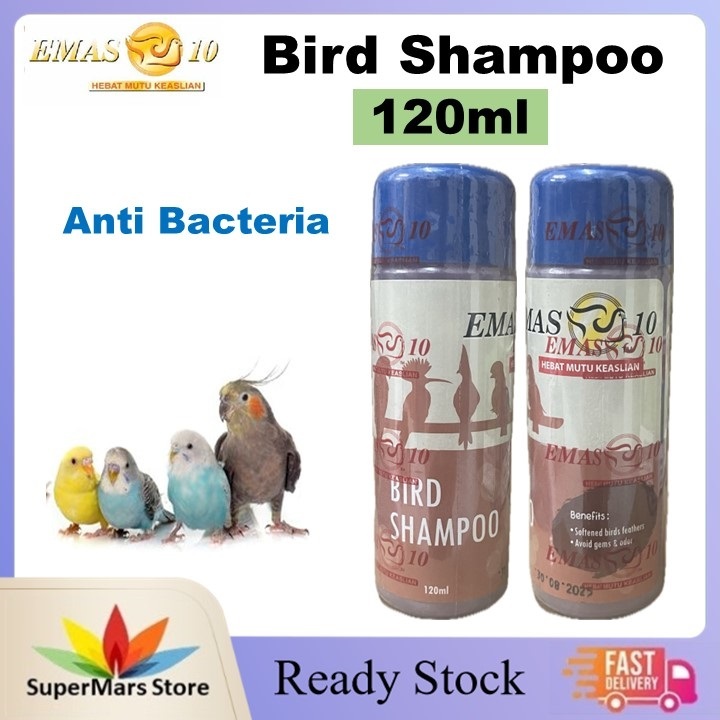 Emas 10 - Bird Shampoo 120ml - Parrot syampu , syampoo burung | Shopee ...