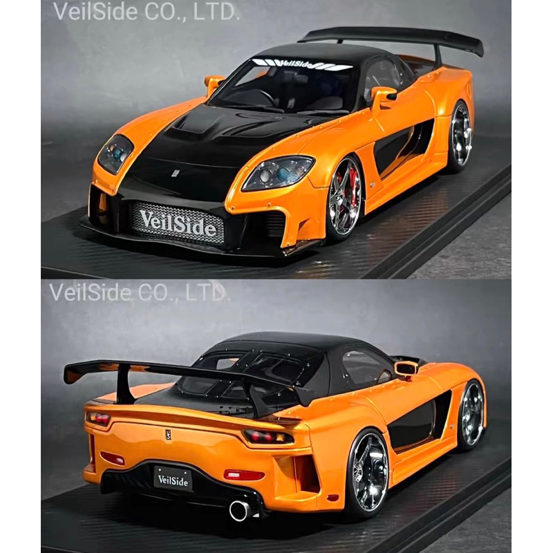 Official VeilSide Co., LTD. 1:18 Mazda RX7 Fortune VeilSide Widebody Kit F&F Han Hero Car ...
