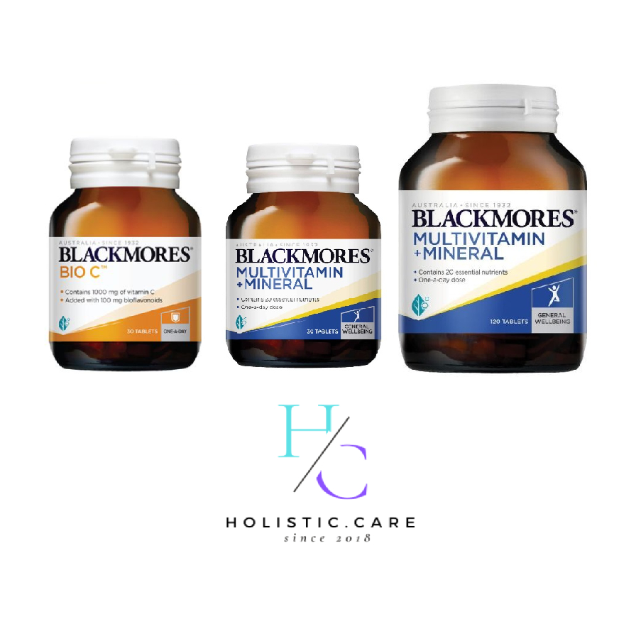 BLACKMORES MULTIVITAMINS + MINERALS 30's/120's / BLACKMORES BIO C 30's ...