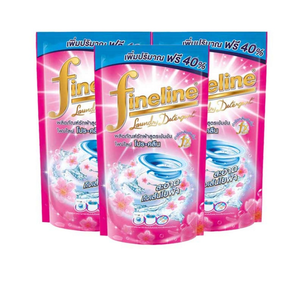 Fineline laundry detergent Pro Clean pink 600 ml. (1 pack 3 pieces ...