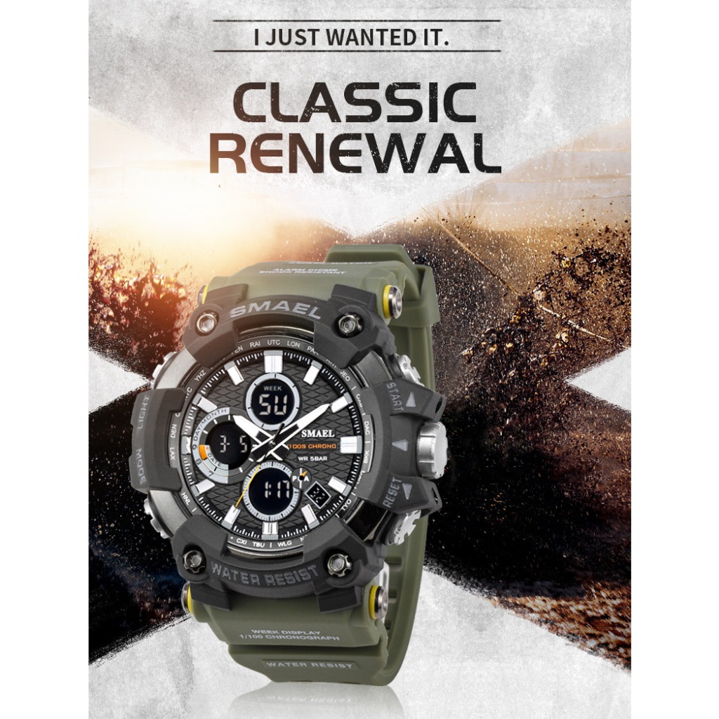 SMAEL Smael electronic watch men's sports leisure waterproof ...