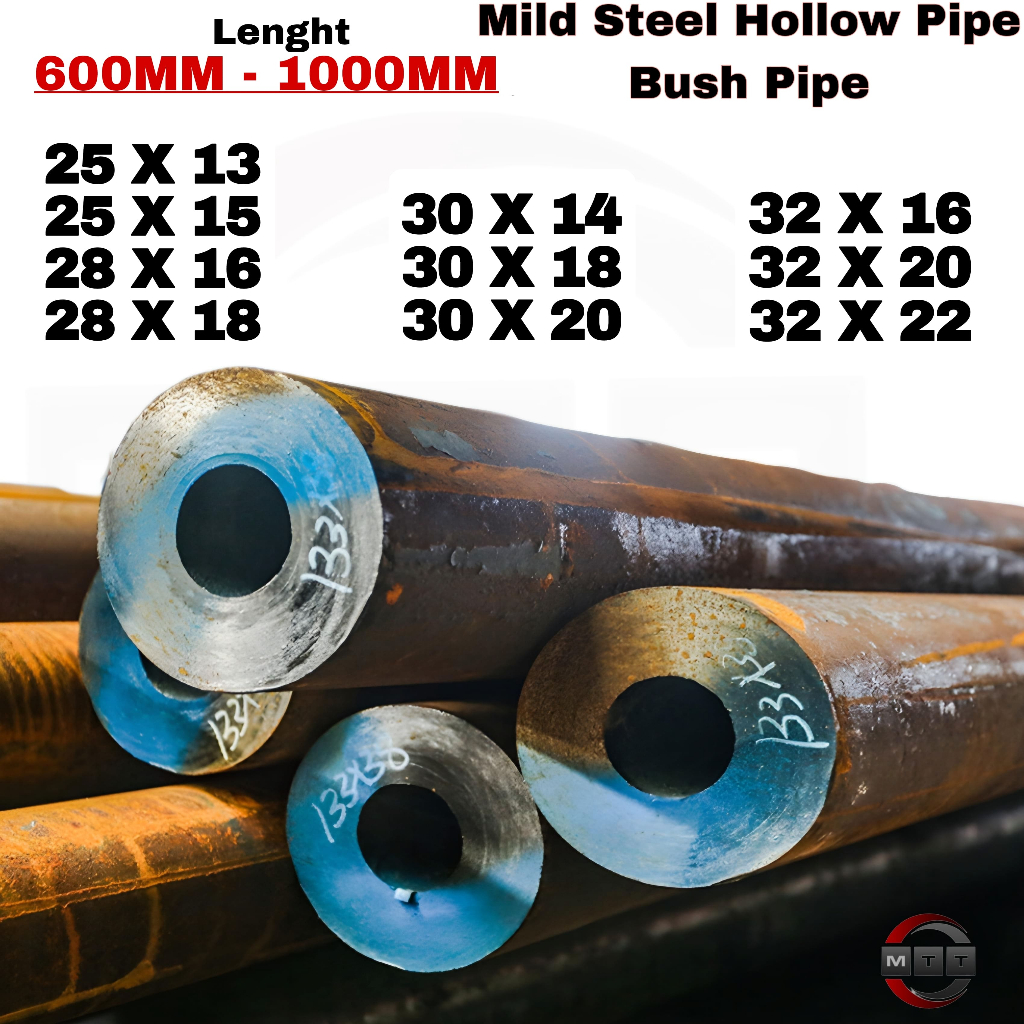 HOLLOW PIPE THICK PIPE MILD STEEL MS BUSH PIPE TEBAL BUSH BUSHING 25MM ...
