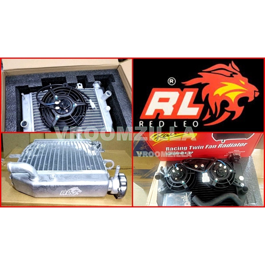 RED LEO RADIATOR Y15ZR TWIN FAN / LC135 SINGLE FAN / RS150 100% ...
