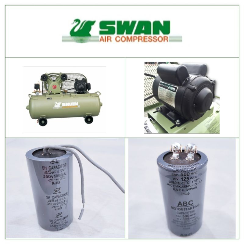 [ORIGINAL] Swan Air Compressor svp-202 Motor Running or Staring ...