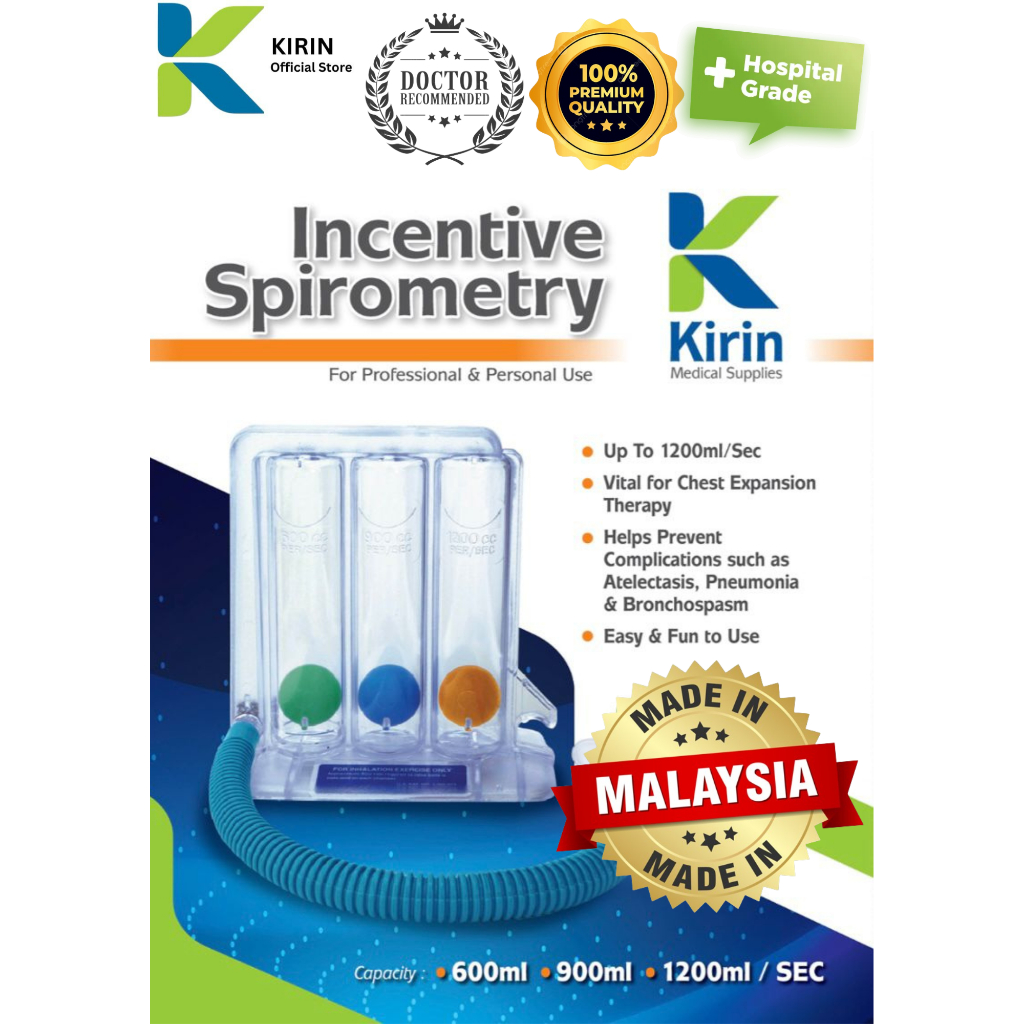 Incentive Spirometry Spirometer *Hospital Grade *Product of MALAYSIA ...