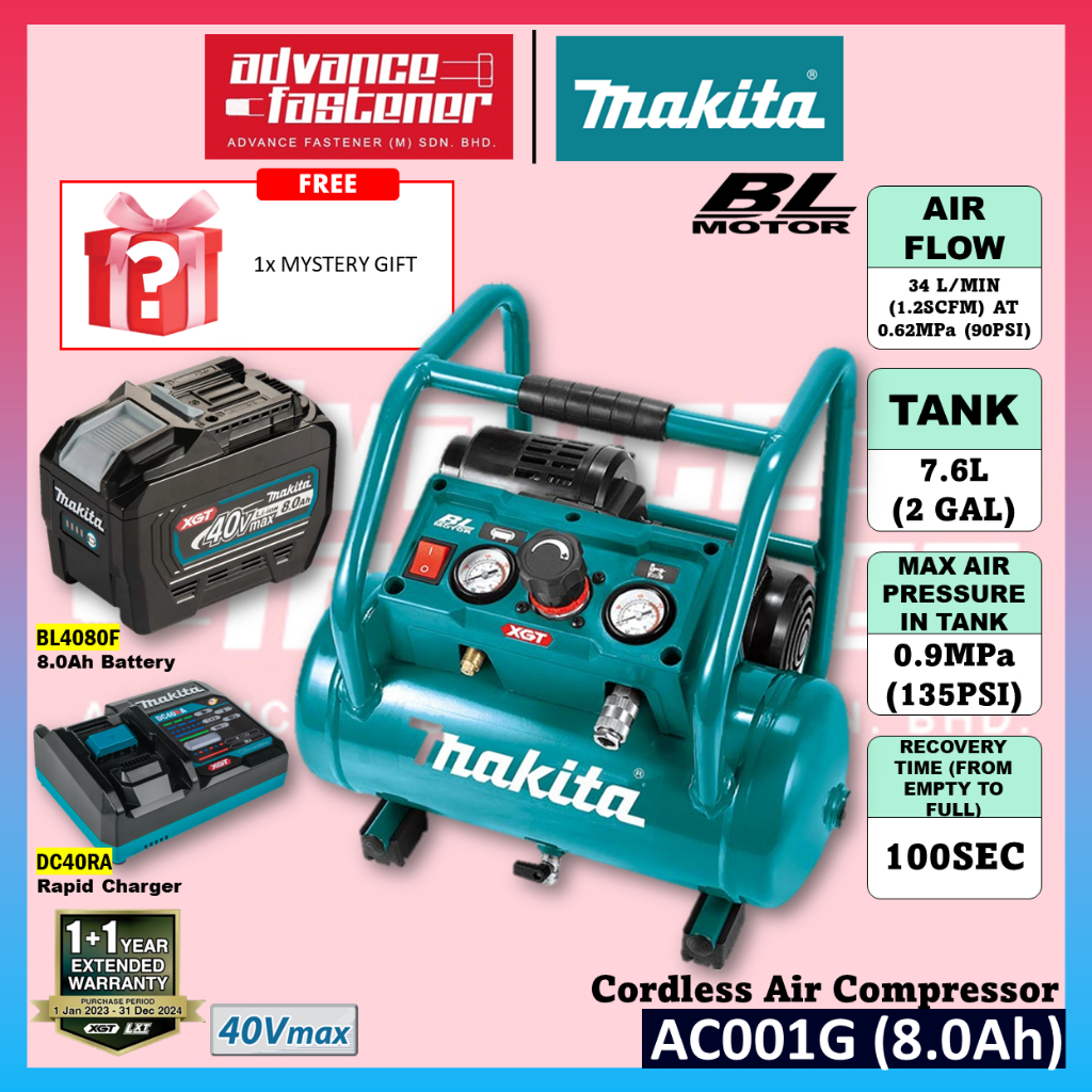 Makita AC001 / AC001GZ 40Vmax Cordless Air Compressor | Shopee Malaysia
