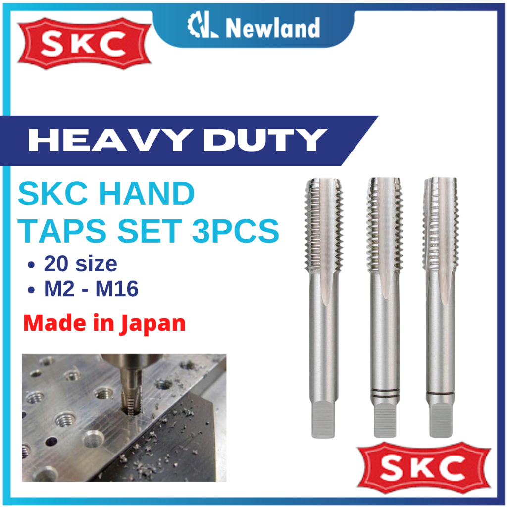 SKC Hand Tap / Screw Tap / 100% Original Made in Japan M2 - M16 3pcs Set Metric (mm Size ...