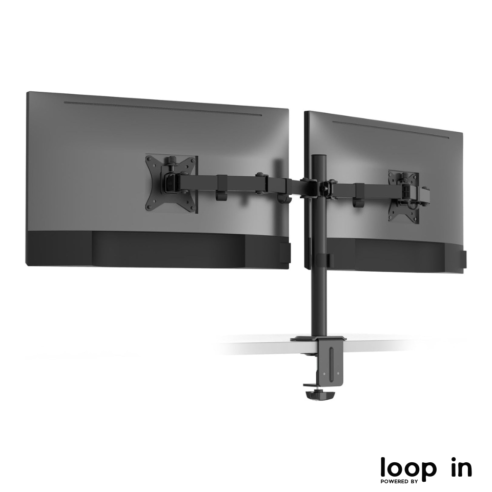 the Aryl™ Premium Dual-Monitor Steel Articulating Monitor Mount ...