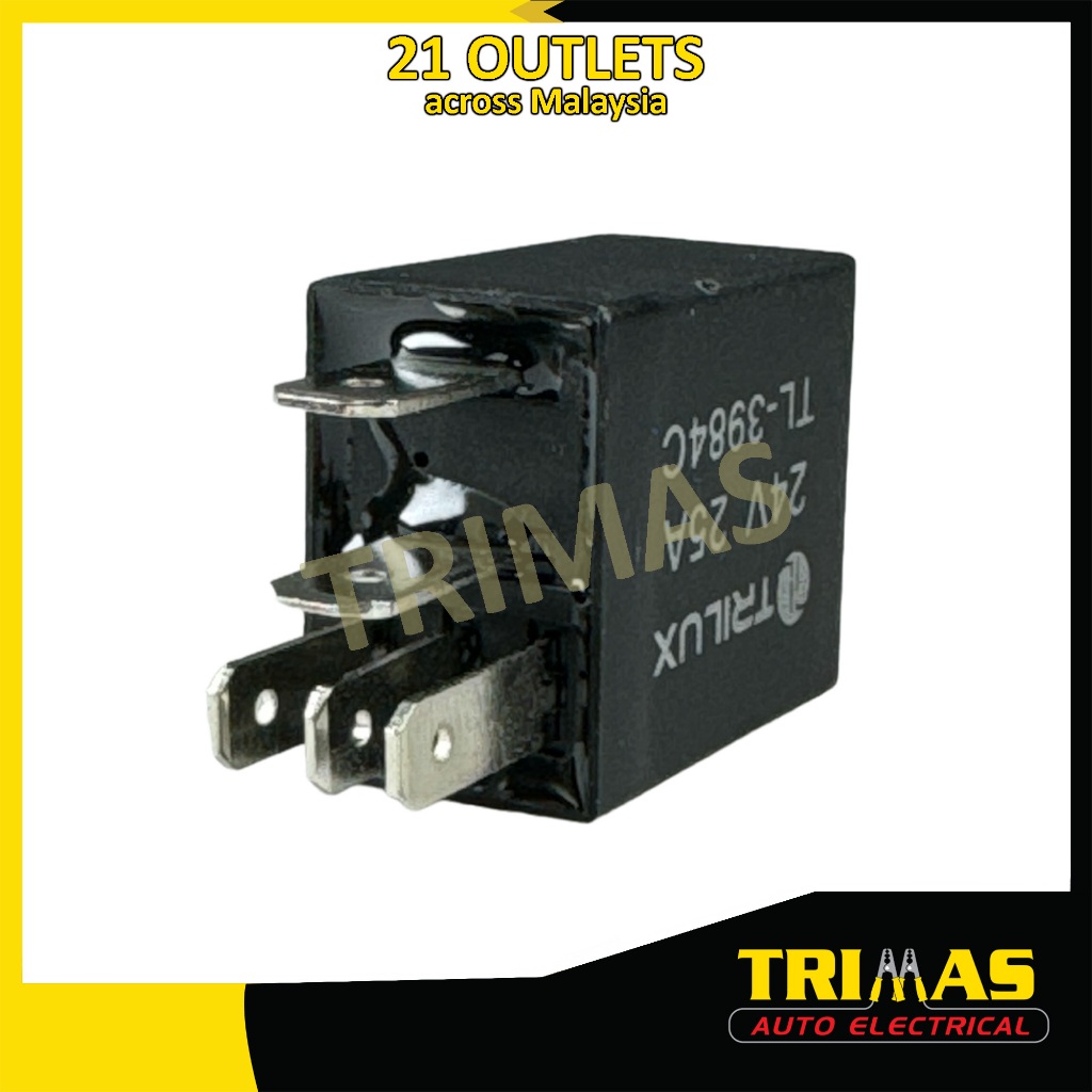 5 Pin 24V 25A Fuel Pump Air Cond Miniature Relay Lorry Truck | Shopee ...