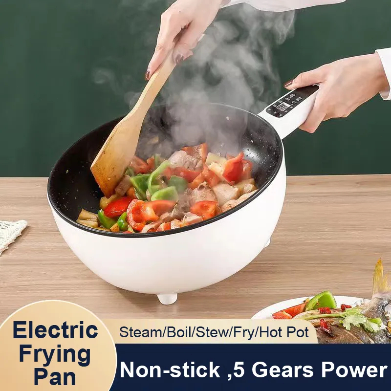 4L Electric Frying Pan 1500W 5 Gear Adjustable Smart Touch ...