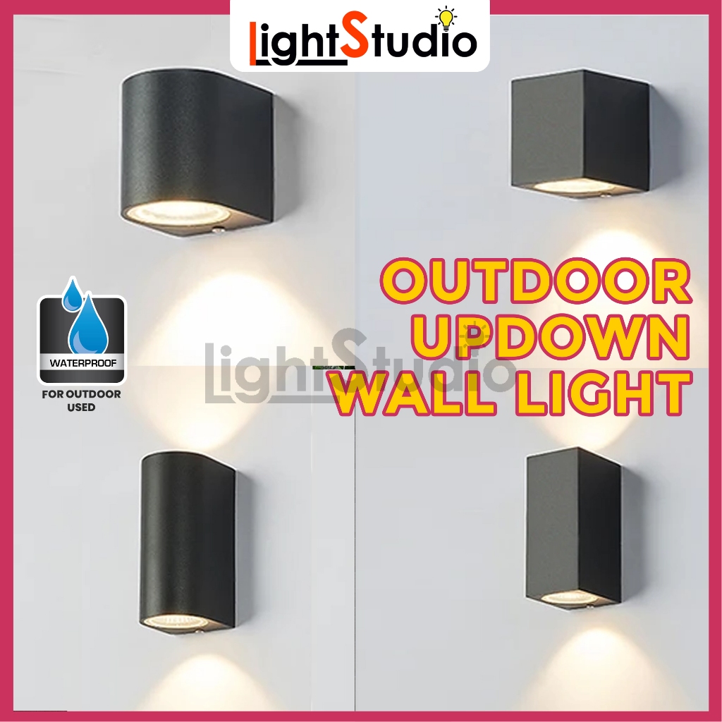 【READY STOCK】Modern Outdoor UpDown Wall Light IP54 Weatherproof High ...
