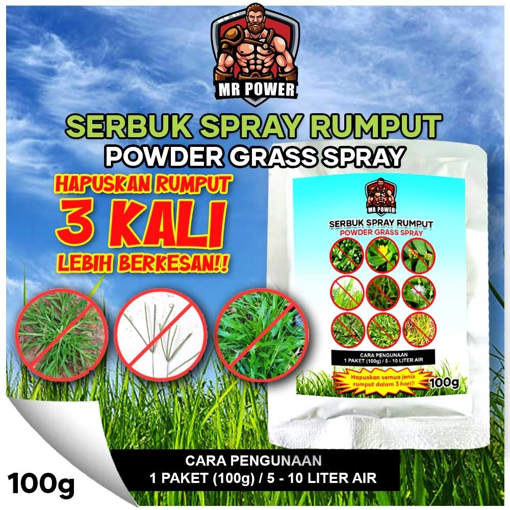 [100G] Spray Rumput Liar Mr Power Extra Serbuk Grass Killer Control ...