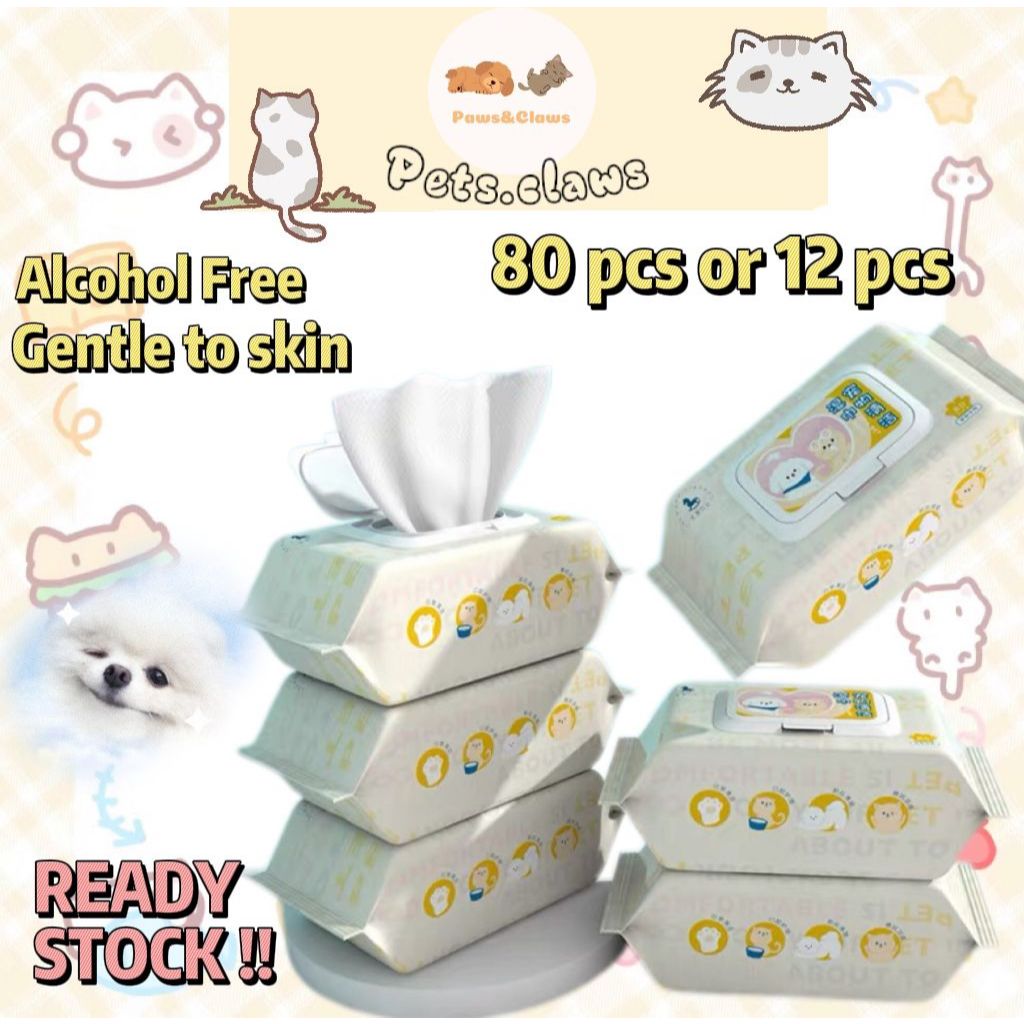 PetClaws Wet Tissue Pet Wet Wipes Multipurpose Wet Wipe Tisu Basah ...