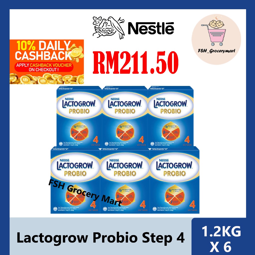 Nestle Lactogrow Probio Step 4 (1.2kg x 6) | Shopee Malaysia