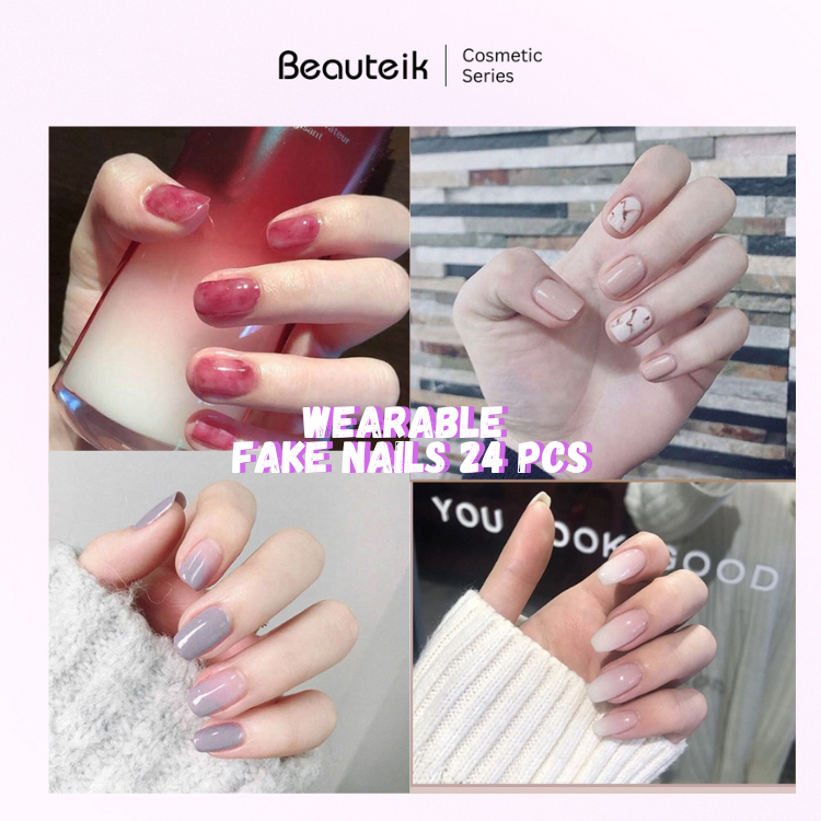 Fashion Design Wareable Fake Nails (24pcs) | Shopee Malaysia