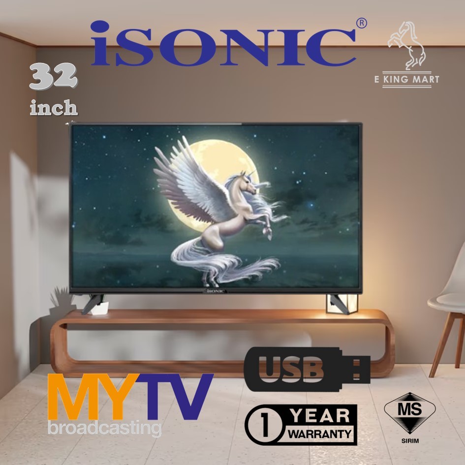 ISONIC Televisyen 32" LED TV HD Digital DVB-T2 LED TV 32 inch ICT-3205 ...