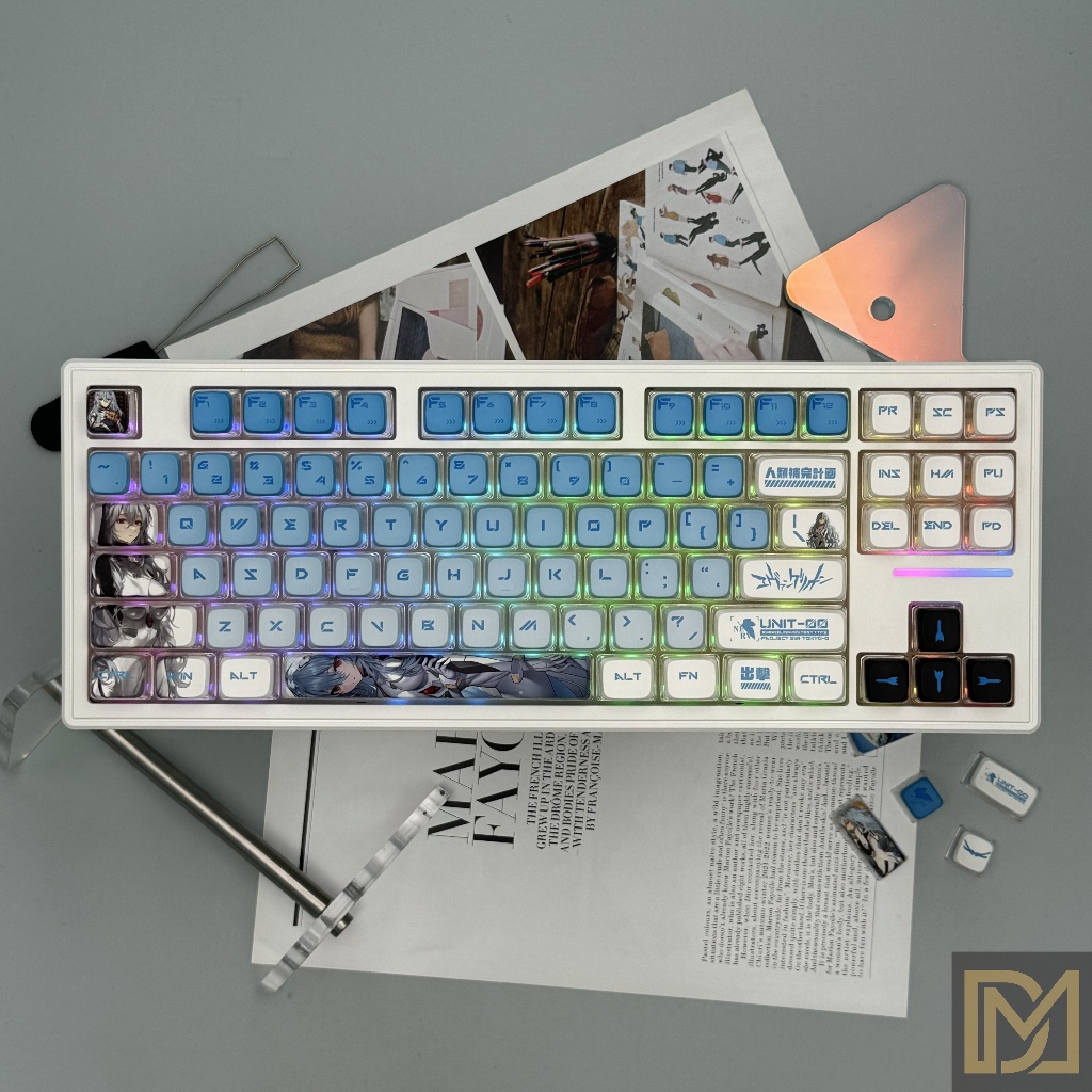 [LOCAL STOCK] EVA Unit 00 Keycap PBT MDA Profile Dye Sub Keycaps 122pcs ...