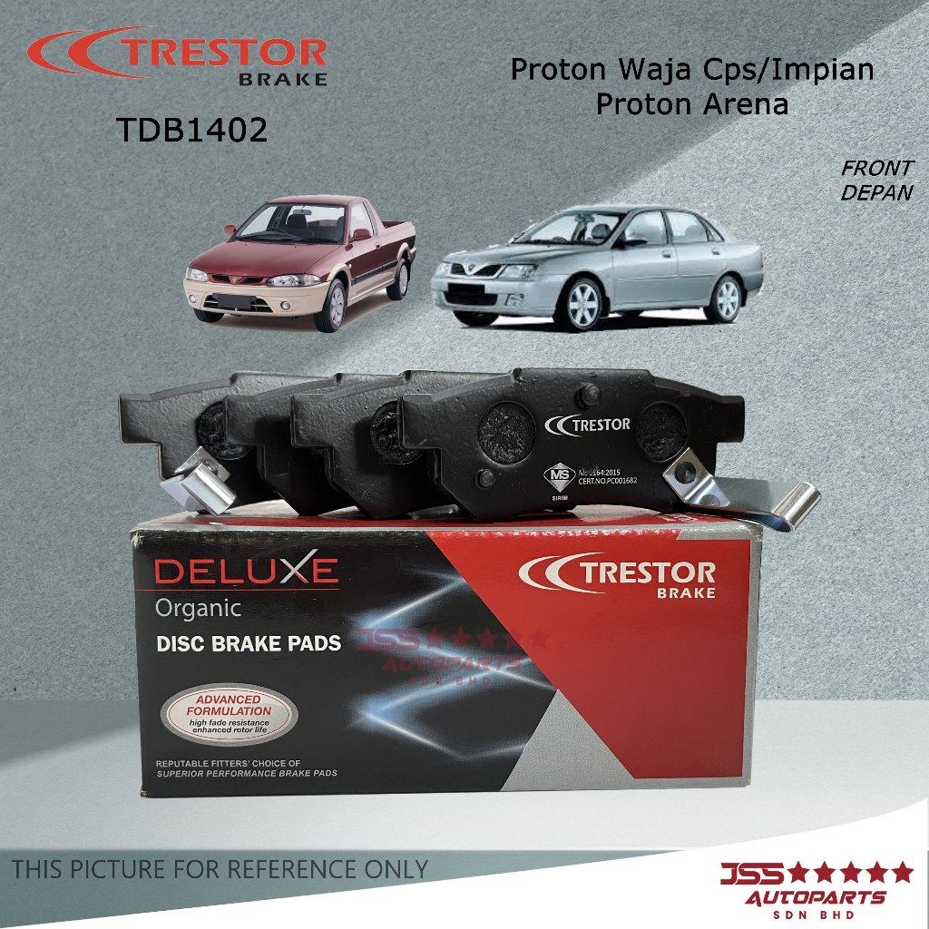 TRESTOR FRONT BRAKE PAD FOR PERODUA ALZA 1ST MODEL, PROTON WAJA 1.6 ...