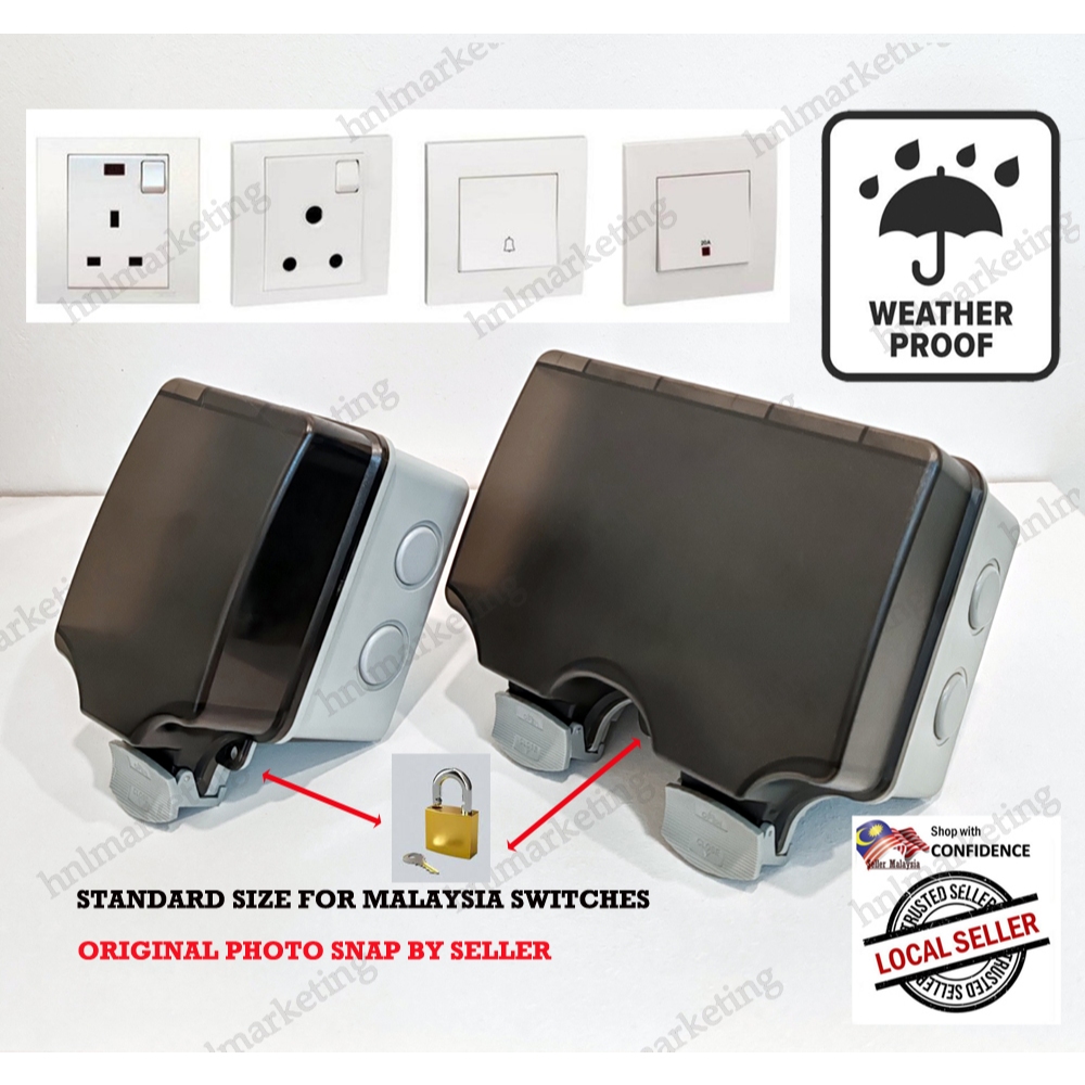 WEATHER PROOF OUTDOOR SWITCH SOCKET COVER SINGLE DOUBLE WALL POINT IP66 ...