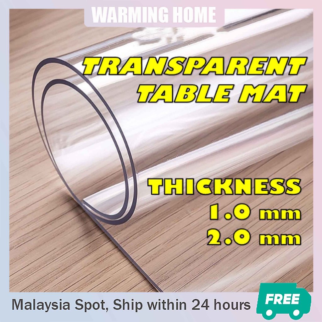 PVC Table Mat / Alas Meja Plastik Tebal / 1mm 2mm Thick PVC Table ...