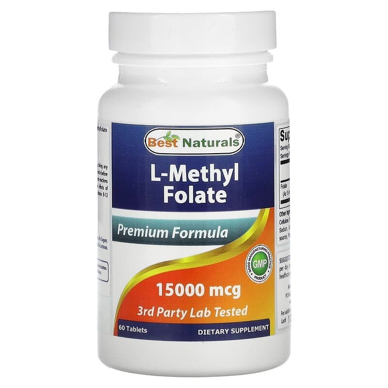 Best Naturals, L-Methyl Folate, 15,000 mcg, 60 Tablets | Shopee Malaysia