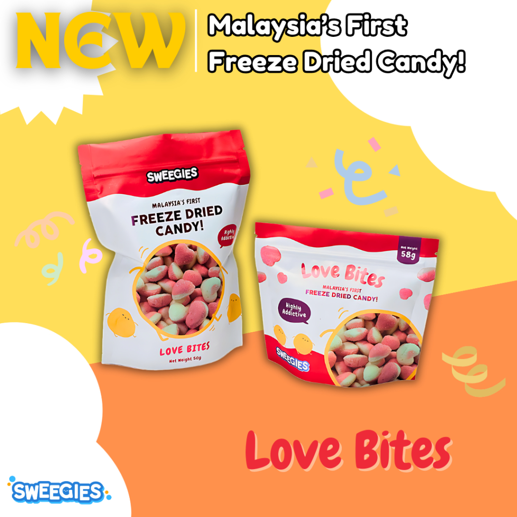 Sweegies Love Bites Freeze Dried Yupi Strawberry Kisses | Shopee Malaysia