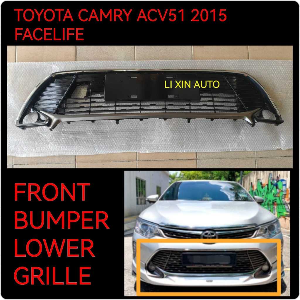 TOYOTA CAMRY ACV51 FACLEIFT 2015 FRONT BUMPER LOWER GRILLE / BUMPER ...