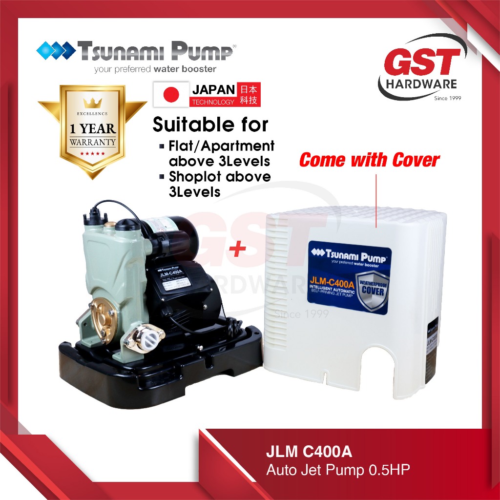 TSUNAMI PUMP JLM400A Automatic Self-Priming Jet Pump Pond Pump Water ...