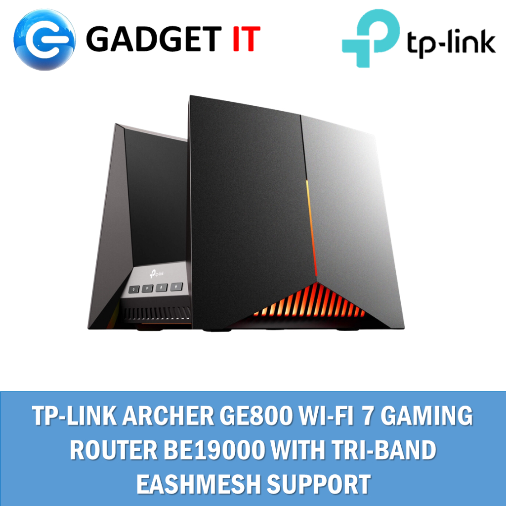 TP-LINK ARCHER GE800 WI-FI 7 GAMING ROUTER BE19000 WITH TRI-BAND ...