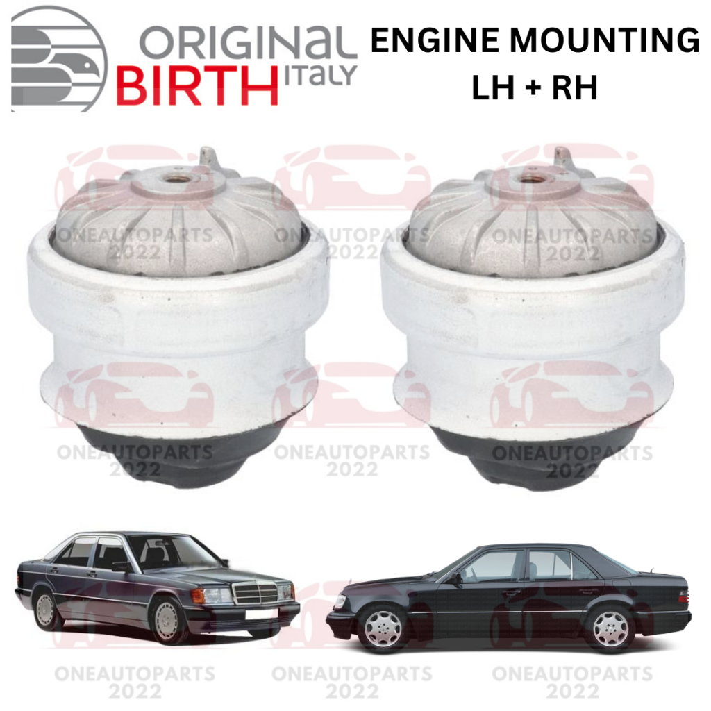 ORIGINAL BIRTH ITALY ENGINE MOUNTING LH + RH MERCEDES BENZ W201 190E 1.8 2.0 W124 200E E200 E220 ...