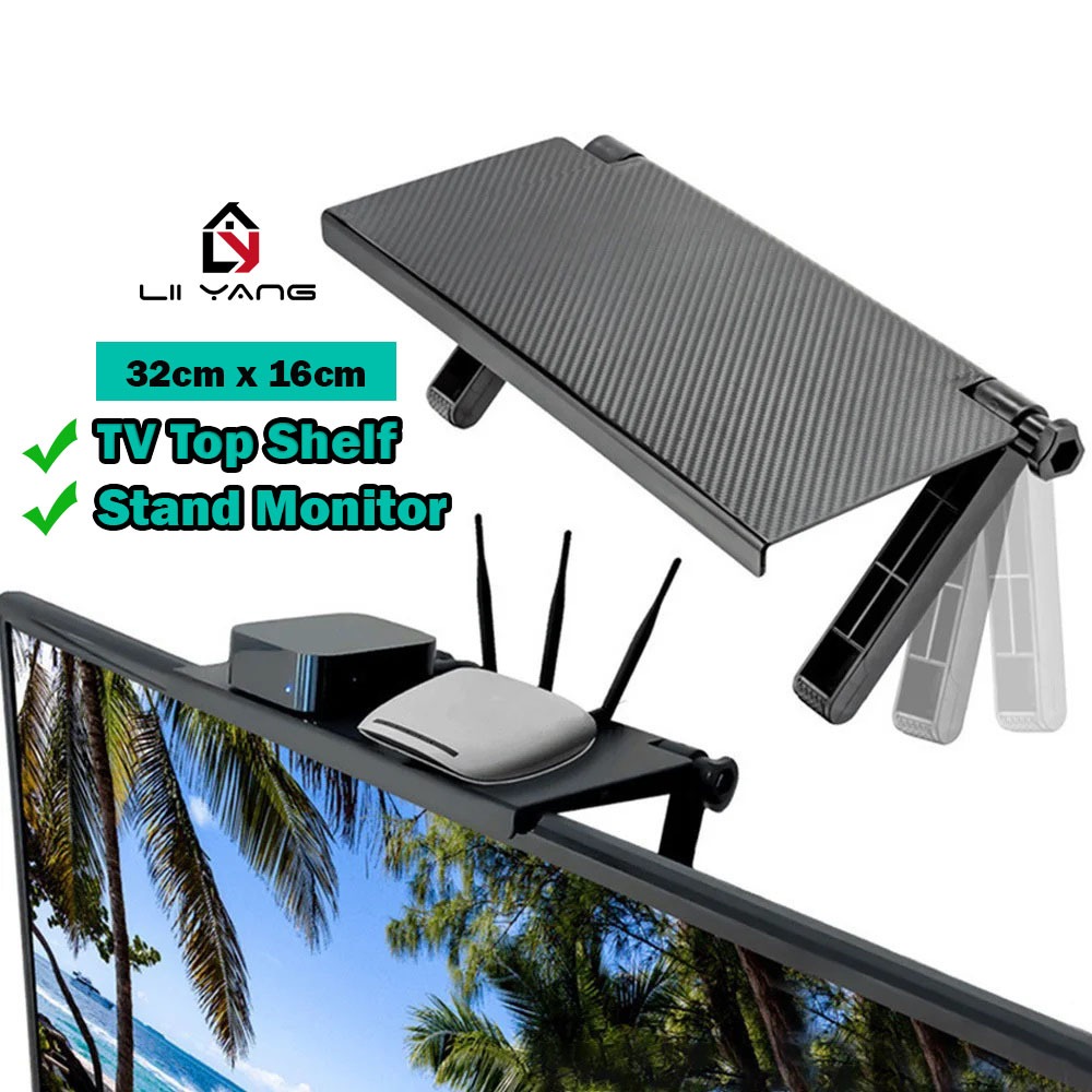 TV Top Shelf TV Box Bracket Rack Storage Screen Caddy Stand Monitor TV ...