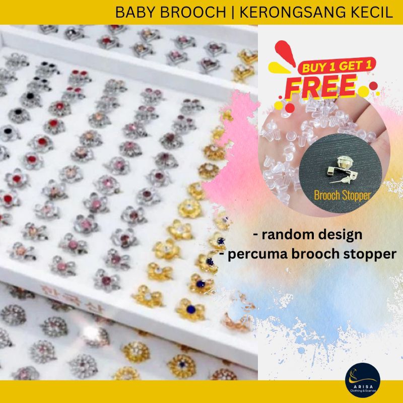 PIN TUDUNG / KERONGSANG KECIL / MAGIC PIN / MINI BABY BROOCH / BROOCH ...
