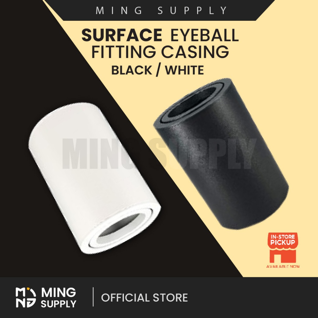 SURFACE EYEBALL FITTING ROUND BLACK WHITE GU10 MR16 CASING ONLY ...