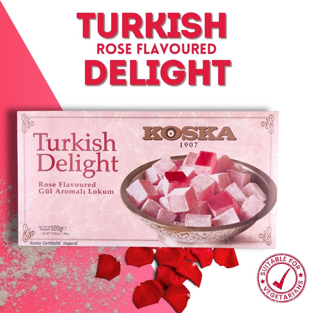 KOSKA TURKISH DELIGHT ( Lokum ) Rose Flavoured [ 500g ] | Giftable ...
