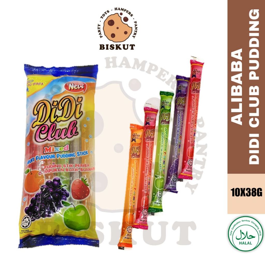 DiDi Clud Jelly Stick (38g x 10 Sticks) - Mixed Fruit Flavour Jelly ...