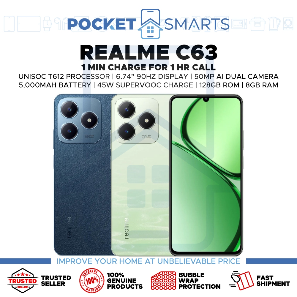 [Malaysia Set] Realme C63 (128GB | 8GB RAM) | Realme C53 (128GB/256GB ...