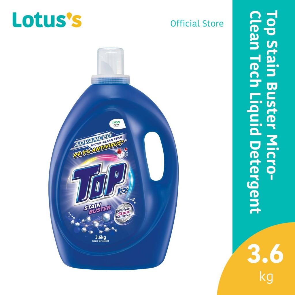 Top Stain Buster Micro-Clean Tech Liquid Detergent 3.6 Kg | Shopee Malaysia