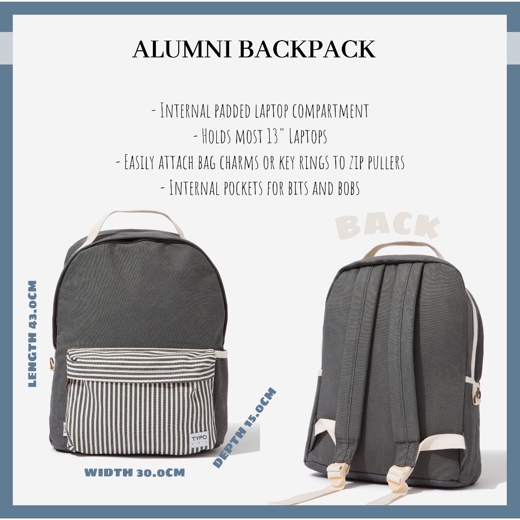 TYPO Backpack / Alumni Backpack & Off The Grid Backpack/ School & Work ...