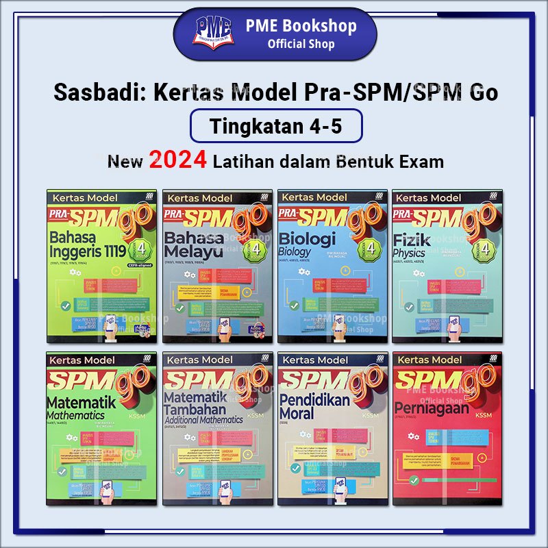 【pme Bookshop】 2024 Sasbadi Kertas Model Pra Spm Spm Go Kssm