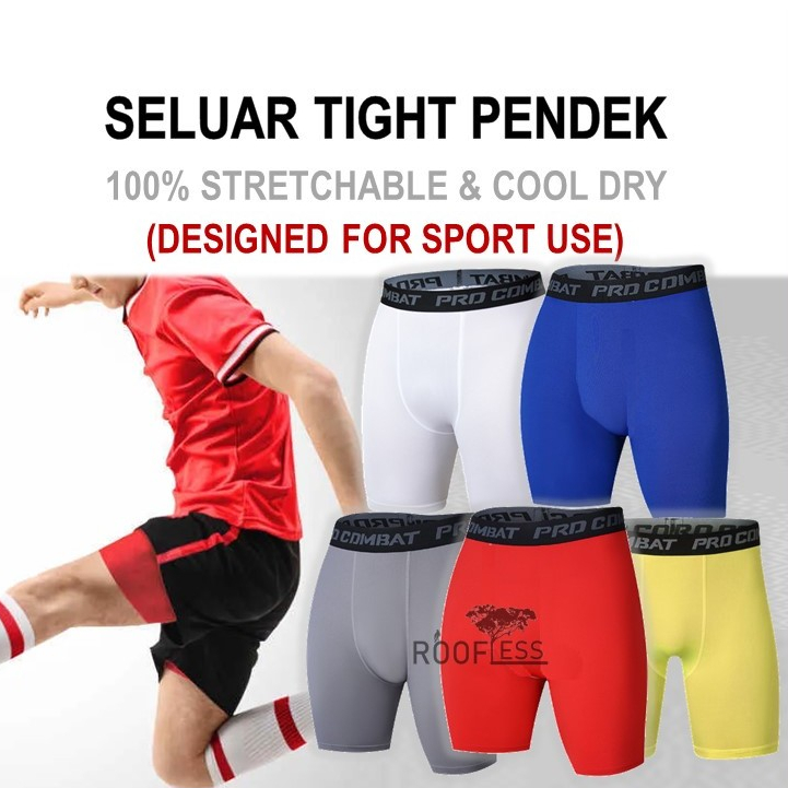 ROOFLESS Tight Pant Man Seluar Tight Lelaki Merah Running Tights Men ...