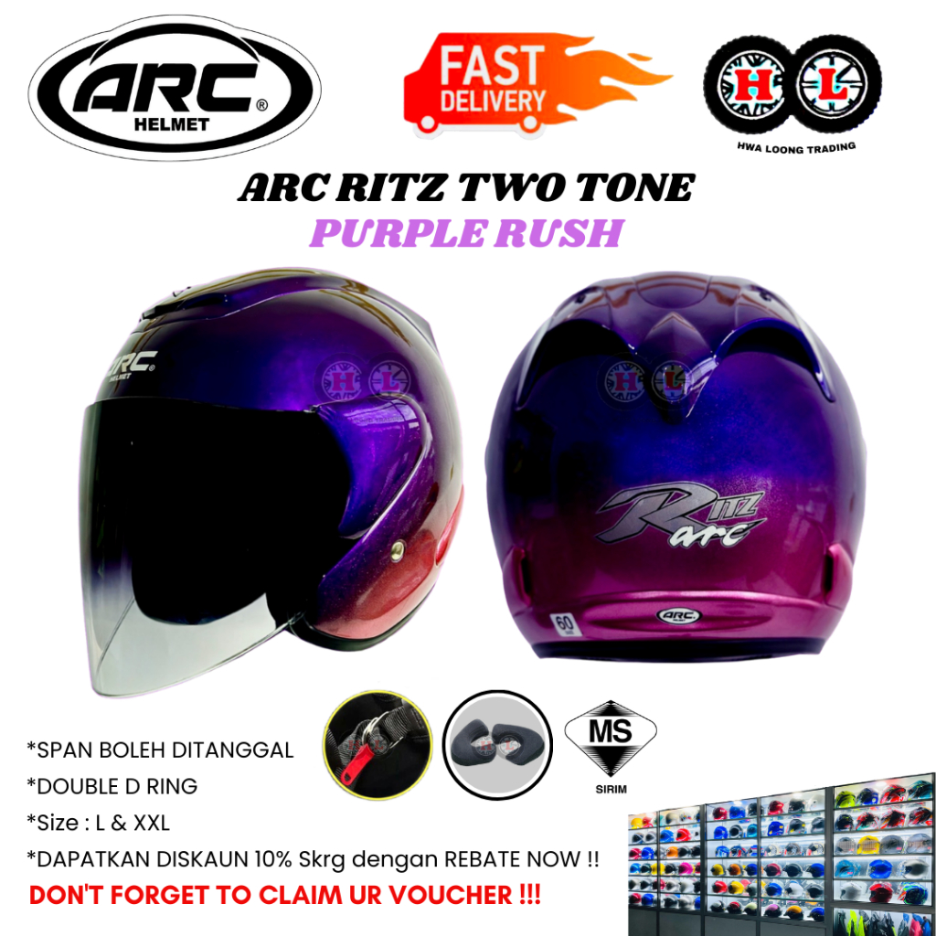 ARC RITZ TWO TONE 2024 SPECIAL COLOUR HELMET ARC ORIGINAL ( HELMET ARC ...