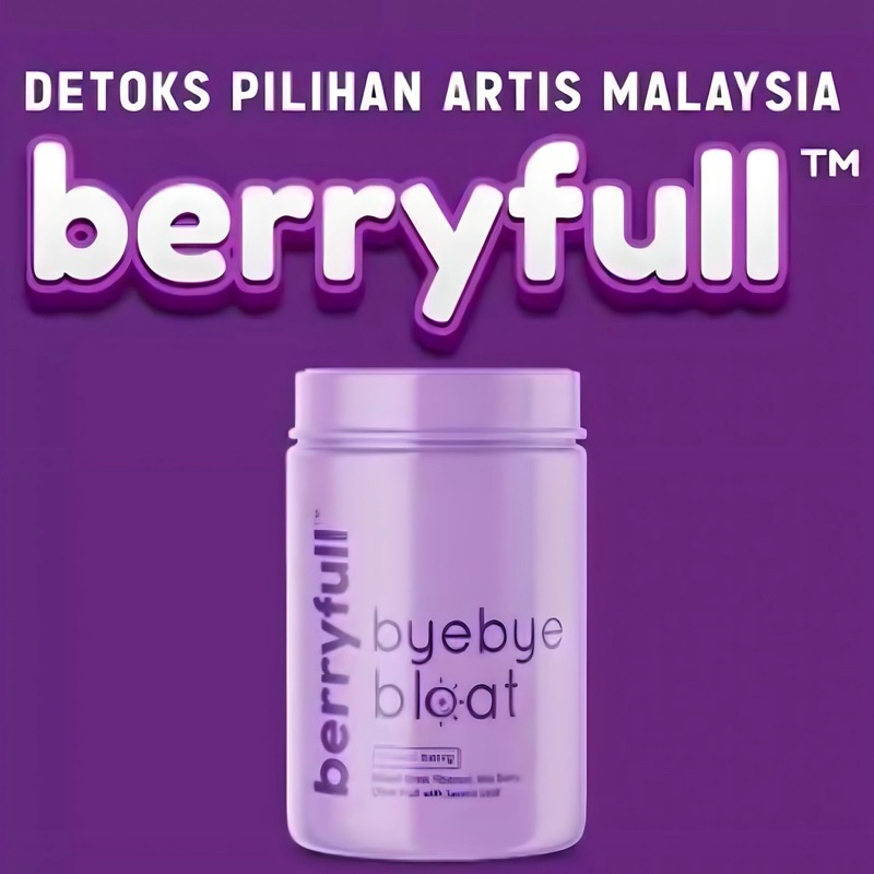 BERRYFULL BYE BYE BLOAT MIXED BERRY 10 SACHET PER JAR ORIGINAL INAYAH ...