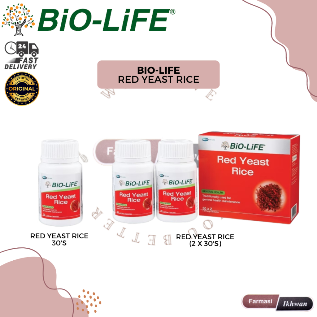 Bio-Life Red Yeast Rice 30's / Bio-Life Red Yeast Rice 2 X 30's ...