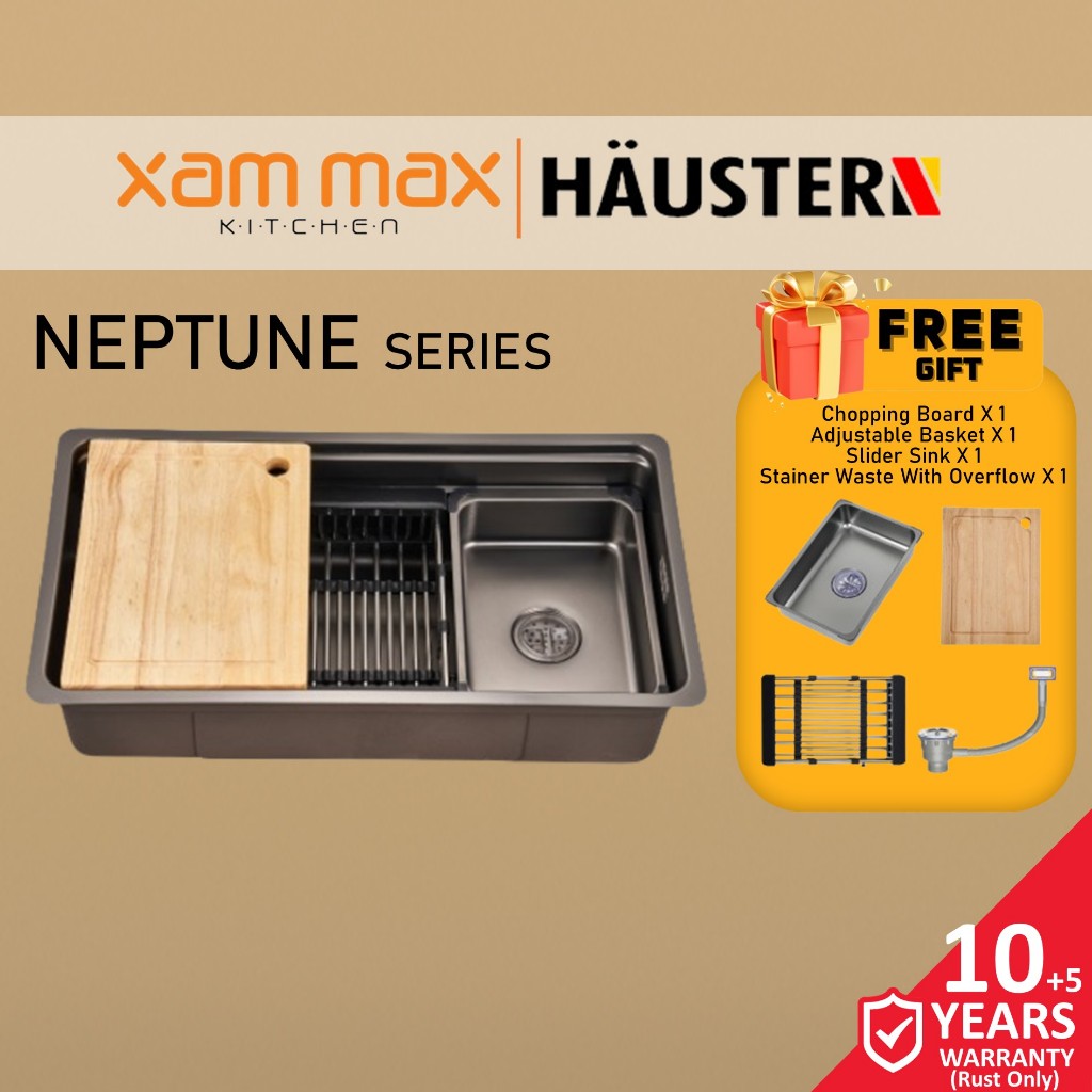 HAUSTERN NEPTUNE SERIES SUS 304 Stainlees Steel Undermount Kitchen ...