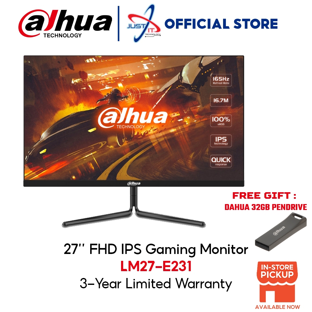 DAHUA LM27-E231 27’’ GAMING MONITOR ( 27" IPS FHD / 1ms / 165Hz / Adaptive sync / HD MI + DP ...