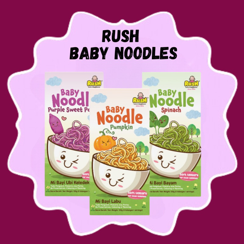 🔥READY STOCK JB🔥 RUSH Babyfood - Baby Noodles 7m+ Mee Baby 7 bulan Vege ...