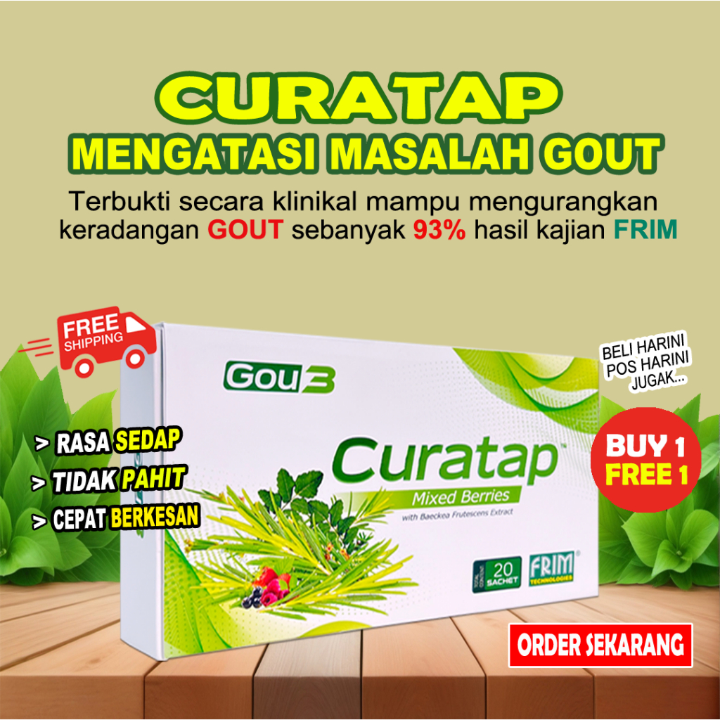 CURATAP | Supplement Cegah Gout & Uric Asid | Shopee Malaysia