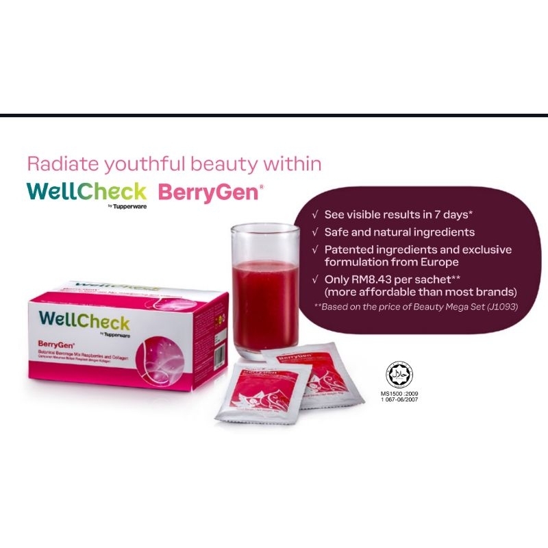 TUPPERWARE WELLCHECK BERRYGEN (1 SACHET) | Shopee Malaysia