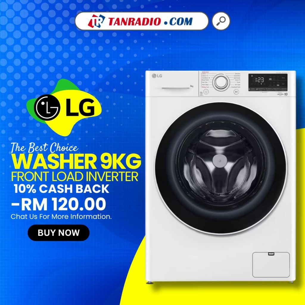 LG 9KG FRONT LOAD WASHER, INVERTER DIRECT DRIVE, THINQ, BIGGER CAPACITY ...