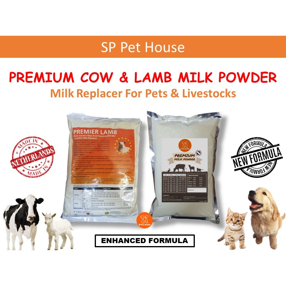 **1KG** Premier Lamb & Premium Cow Milk Powder For Pets & Livestocks ...